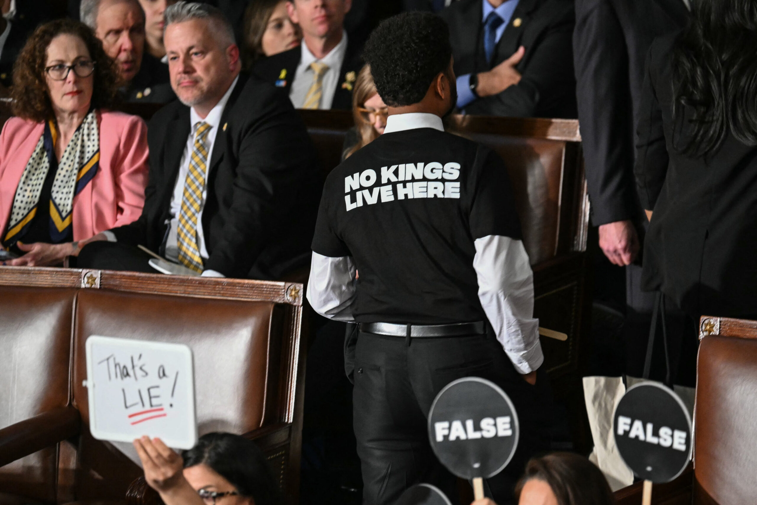 Congressman Maxwell Frost Walks Out of Trump Joint Address ...